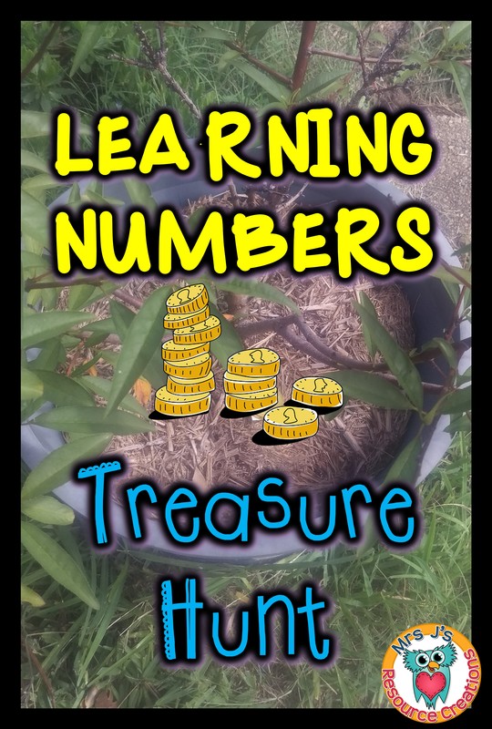 Learning Numbers with a Treasure Hunt - JJ Resource Creations