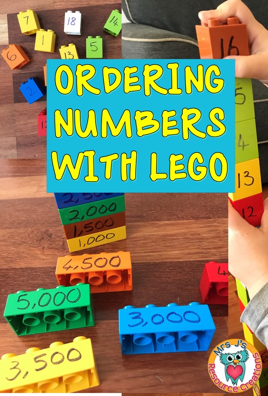 Ordering Numbers Tower with Lego - JJ Resource Creations