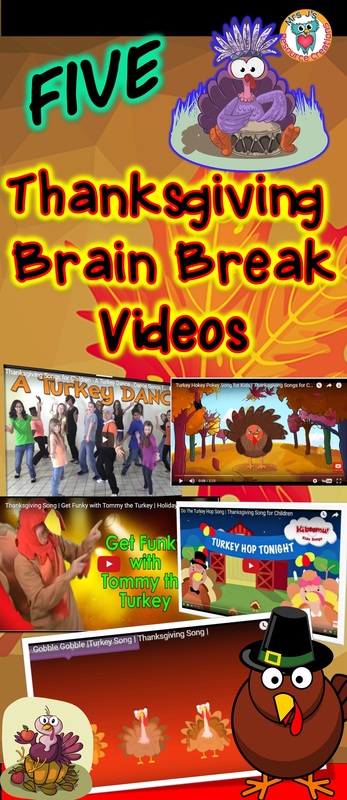 Five Thanksgiving Brain Breaks for the Classroom - JJ Resource Creations
