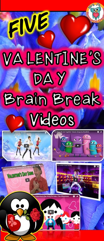Five Valentine's Day Brain Breaks for The Classroom - JJ Resource Creations