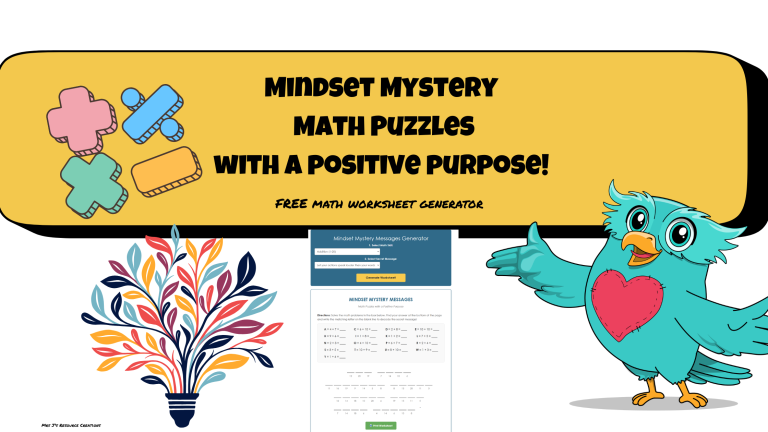 Free Math Worksheet Generator | Mindset Mystery Messages