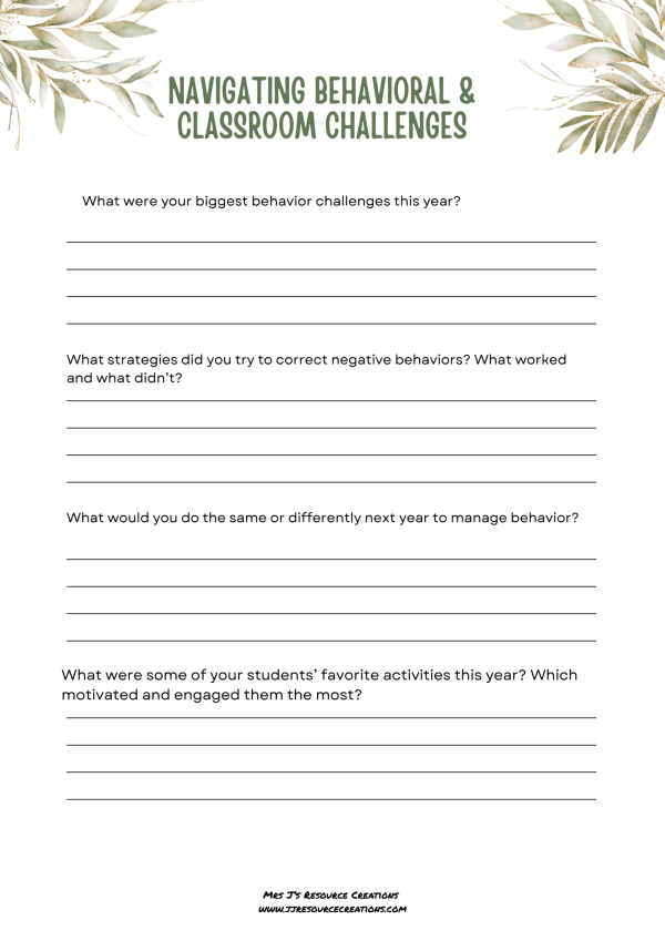 FREE Teacher Reflection Journal | 30 Mindful Prompts for Teachers