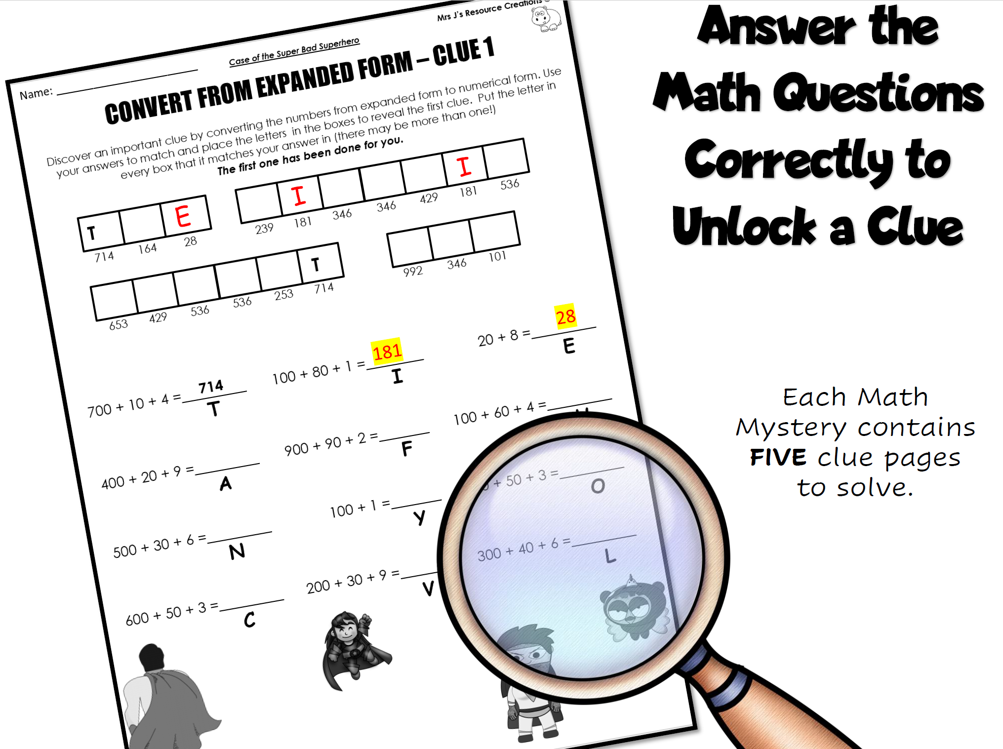 3rd Grade Math Mystery Bundle: Complete Collection