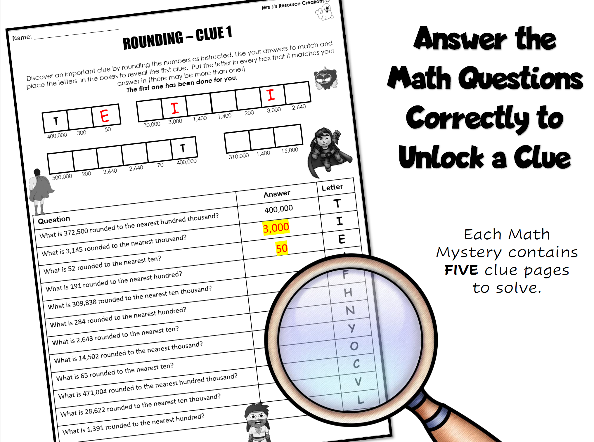 4th Grade Math Mystery Bundle: Complete Collection